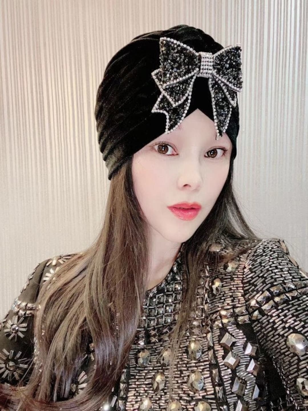 Black Velvet Turban,women Turban,full Turbans,turban Headband,turban ...