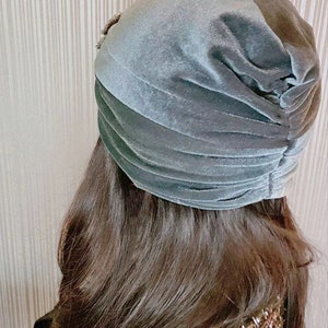 Grey Velvet Jewel Turban,women Fashion Turban,personalized Gifts for ...