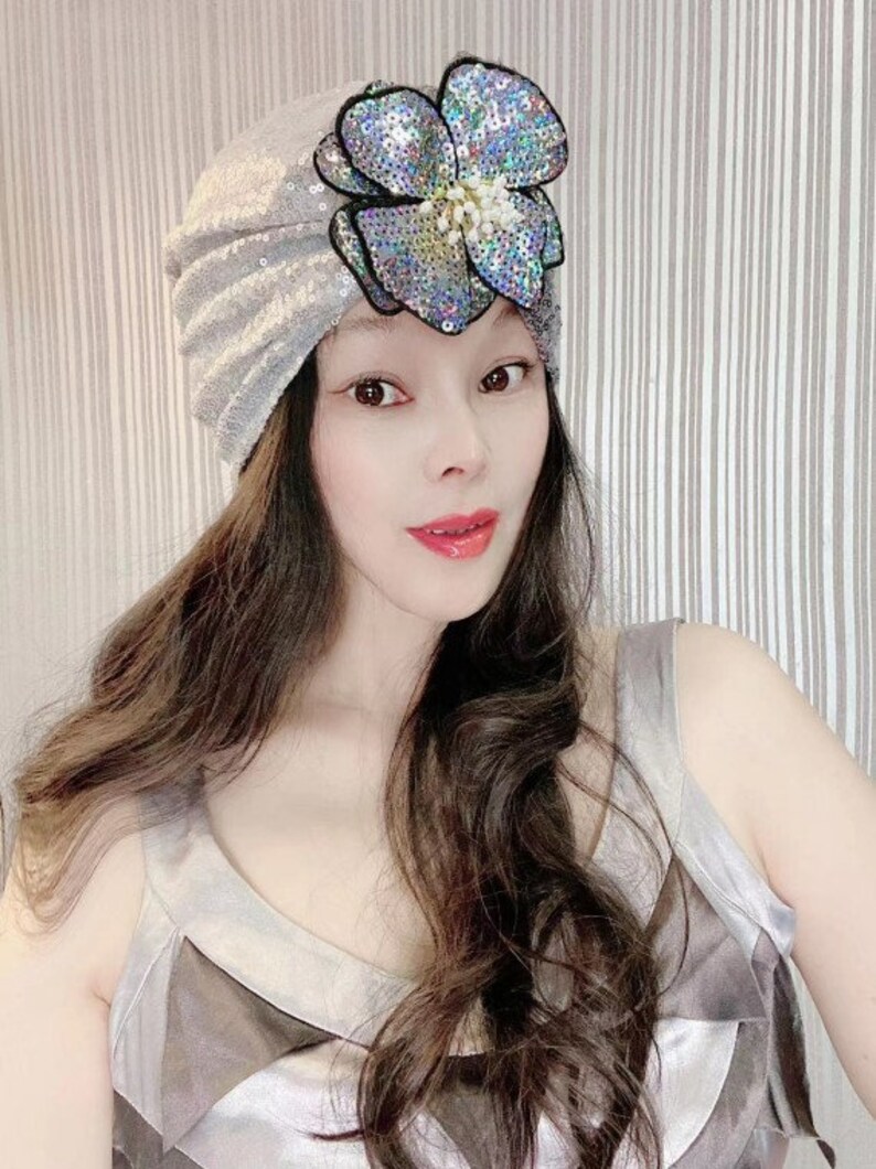 Turban-sequin Turban,wedding Turban, Vintage Turban,jockey Club ...