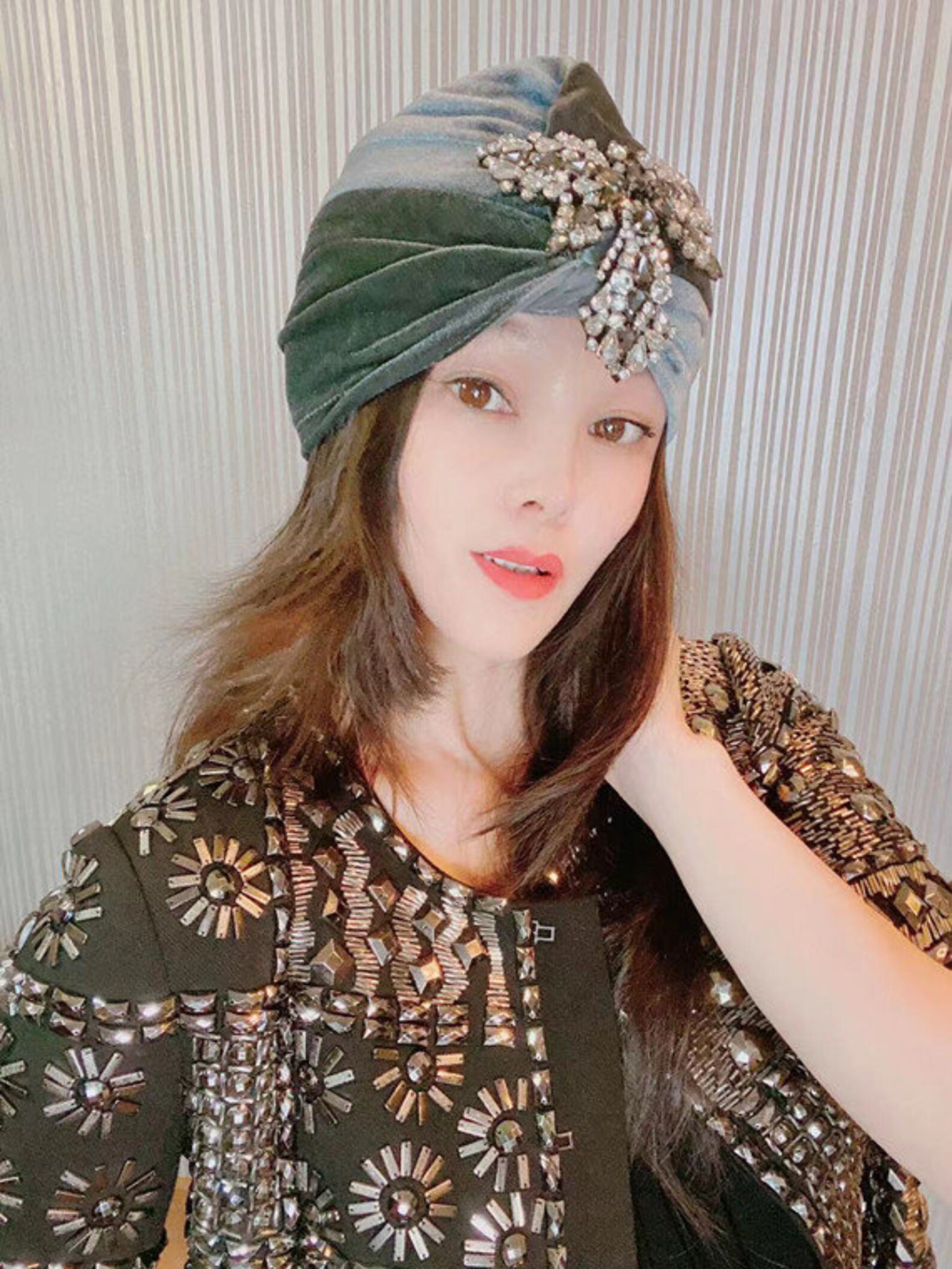 Grey Velvet Jewel Turbanwomen Fashion Turbanpersonalized - Etsy