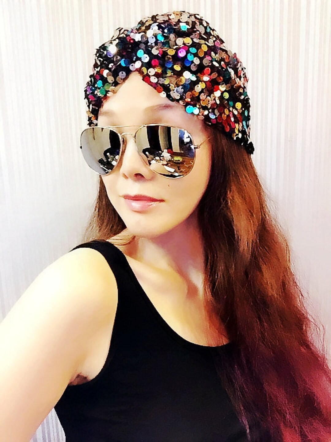 Colored Sequin Turban,sequin Fashion Turban, Vintage Turban, Turban Hat ...