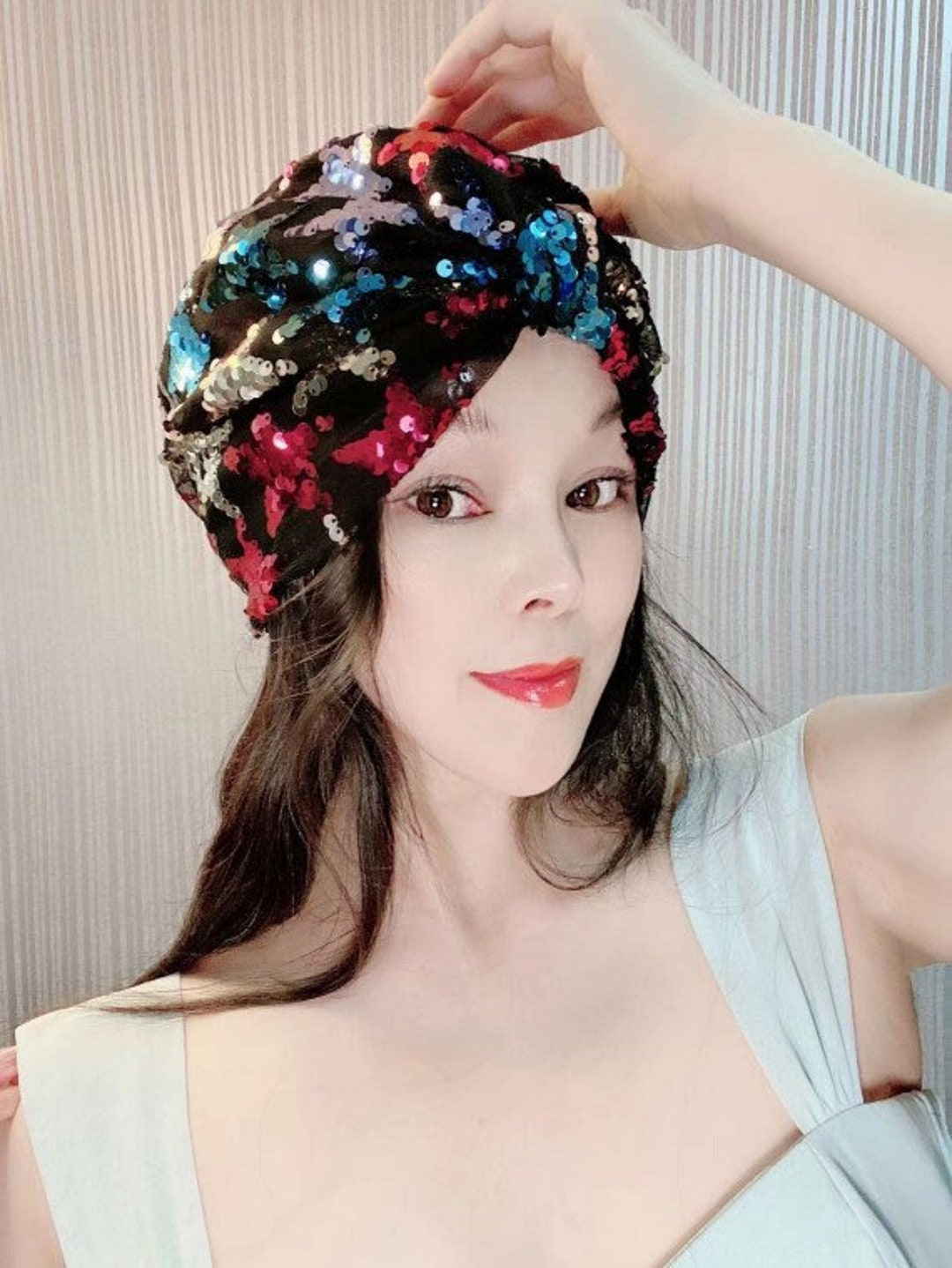 Sequin Turban,wedding Fashion Turban, Vintage Turban,embellished Turban ...