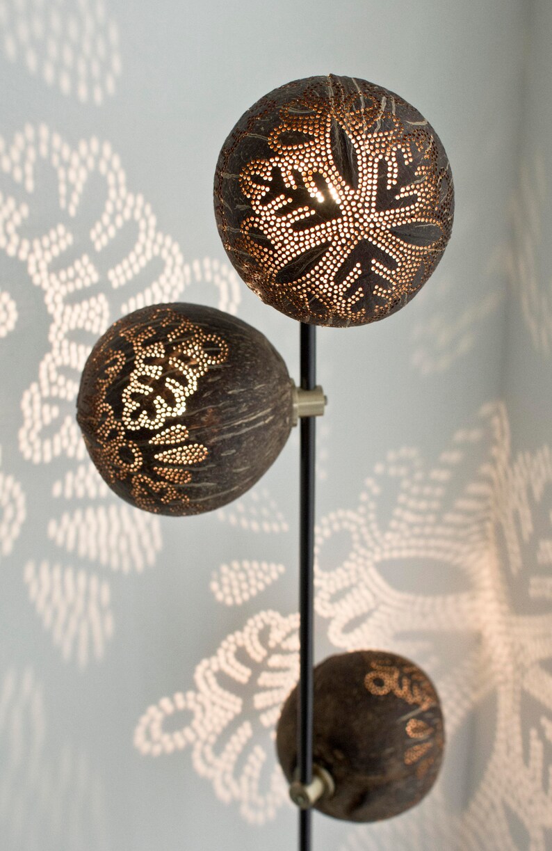 Cocolight 13 Decorative Lighting Floor Lamp Coconut Lamp - Etsy
