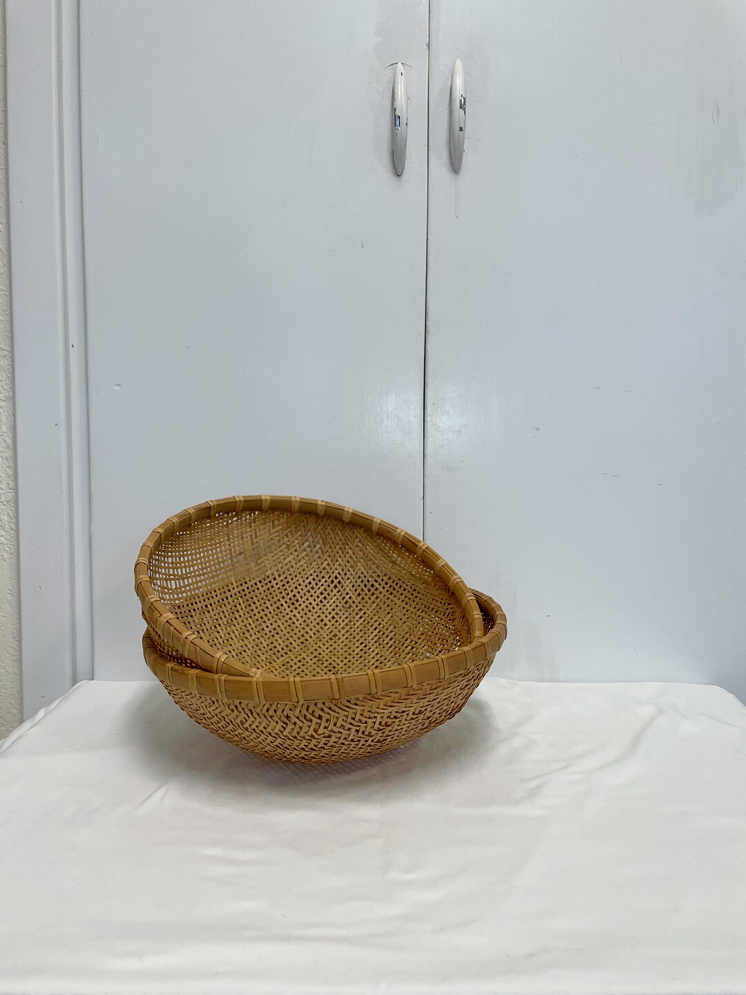 Round Winnowing Basket Set - Etsy