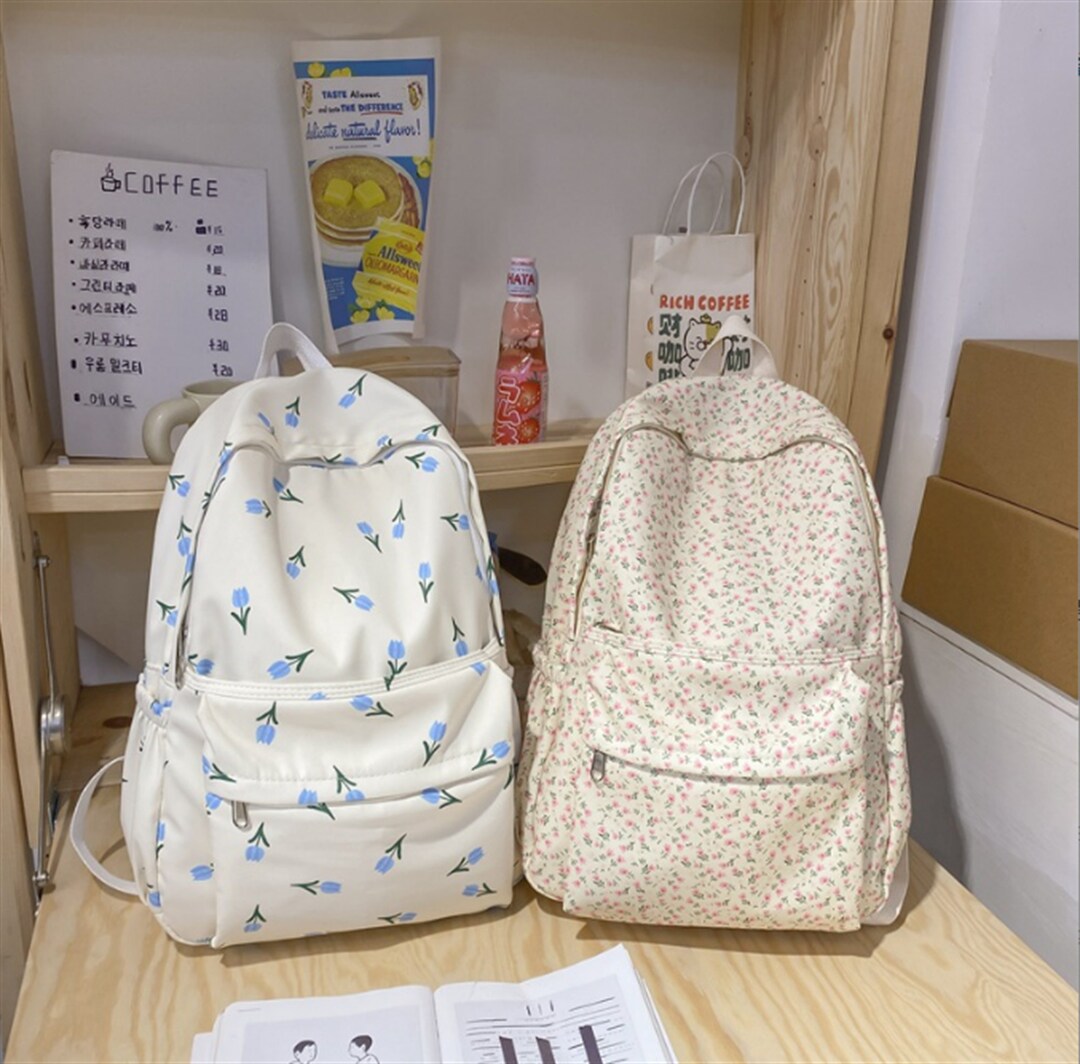 Tulip Backpack School Bag Zipper Women Travel Bageveryday - Etsy