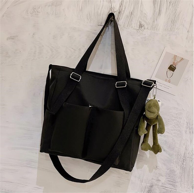 Large Capacity Canvas Shoulder Bagcotton Canvas Basic Bag - Etsy