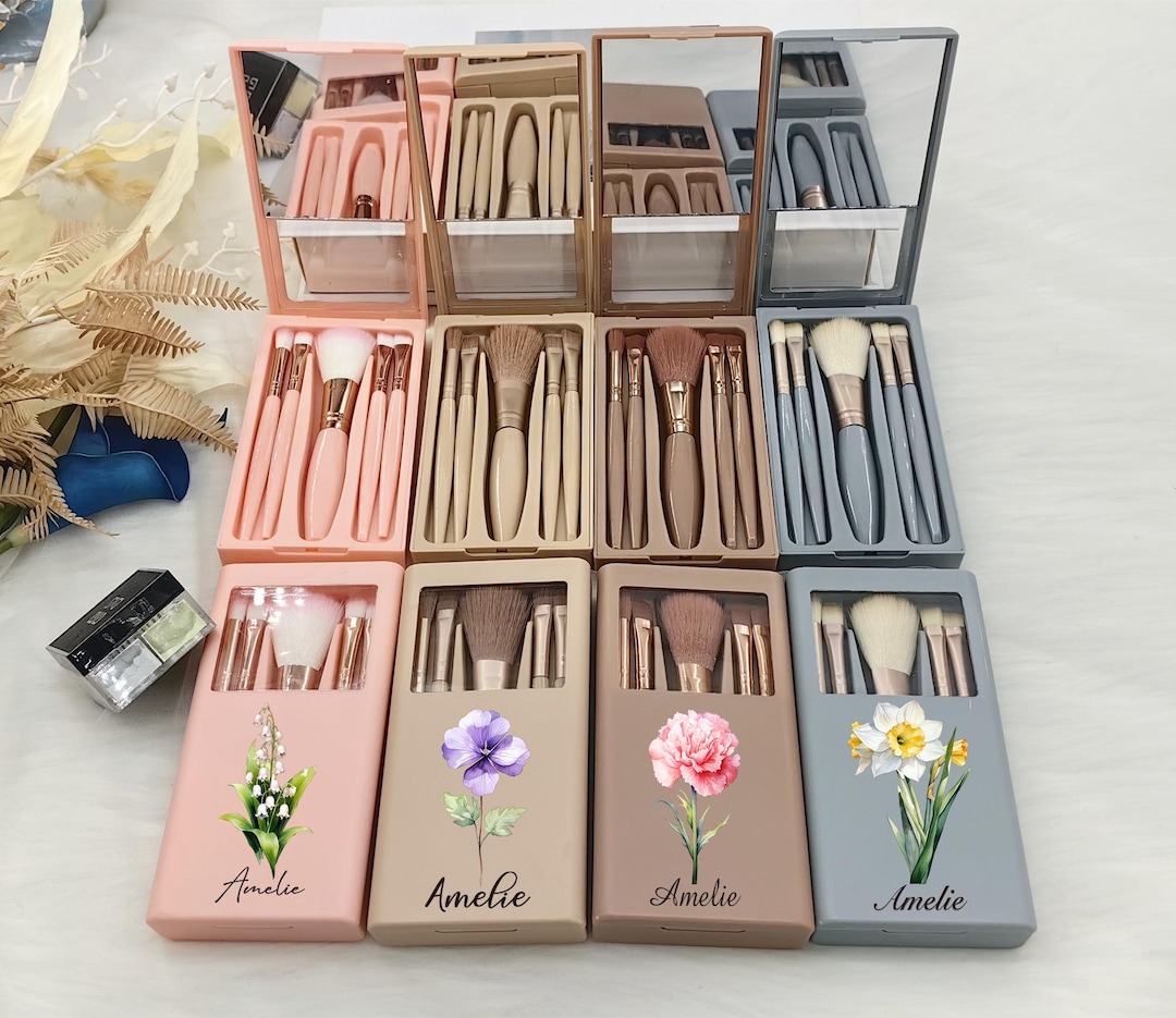Makeup Brush Box With Mirror Kit,makeup Brush Kit Box ,customized ...