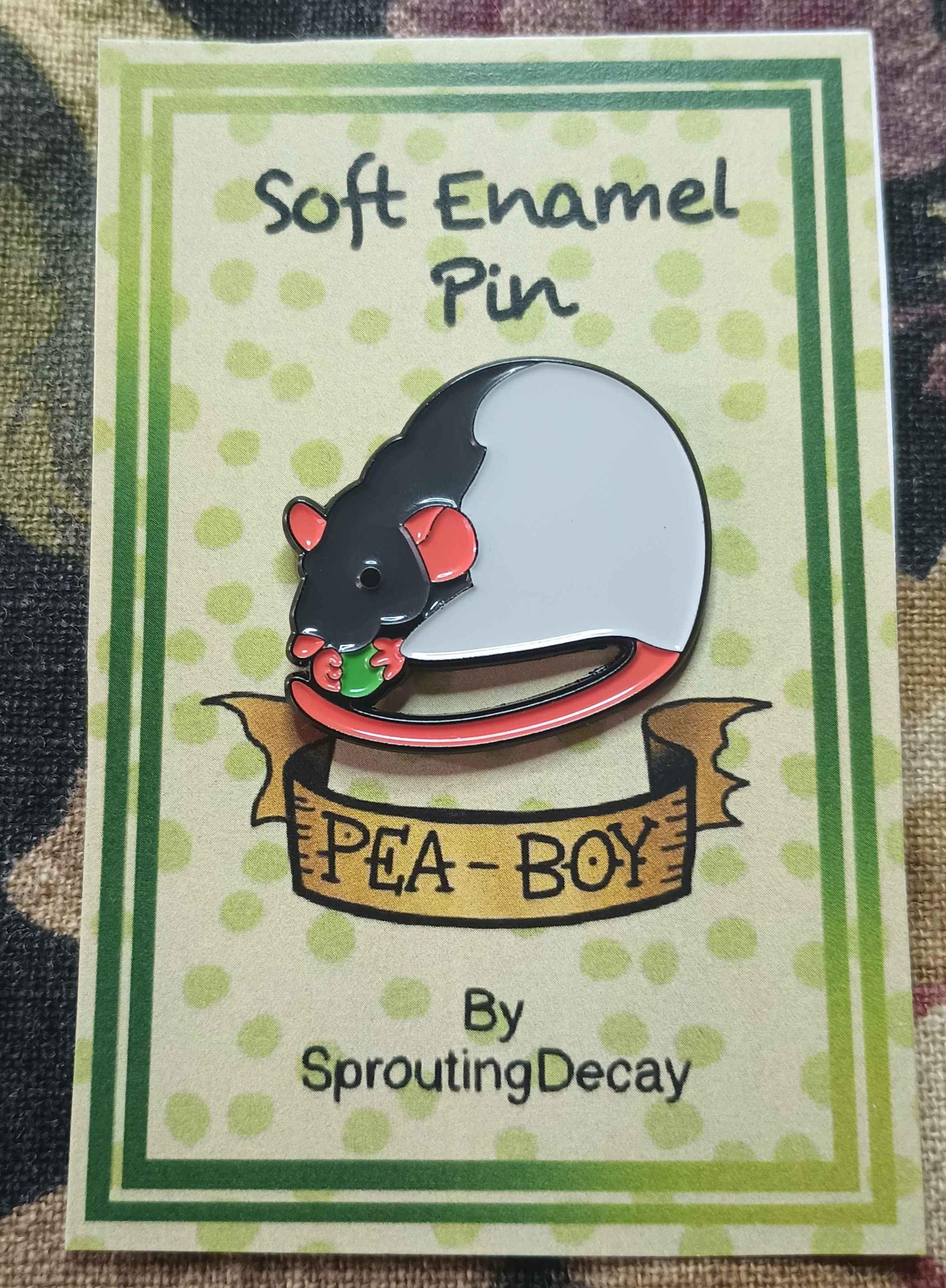 Pea Boy Enamel Pin - Etsy