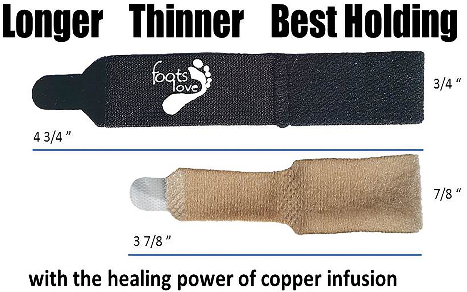 Foots Love. Infused Copper Healing Toe Straighteners. Superior to Toe ...