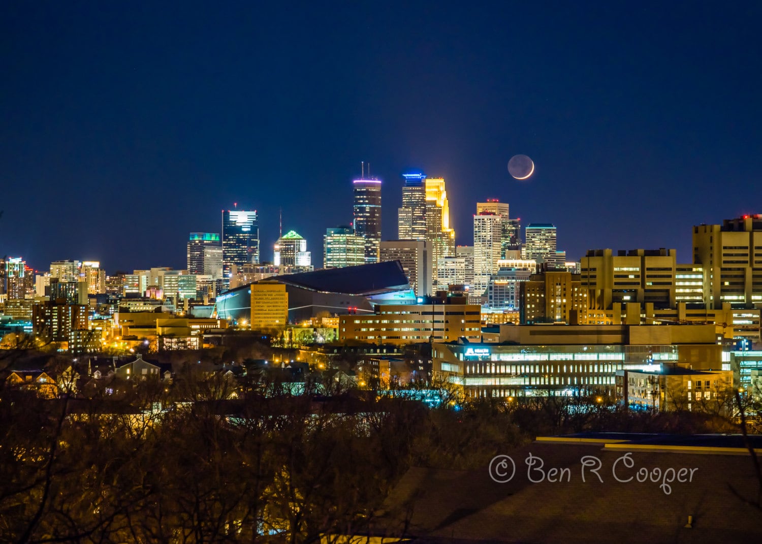 Moon Over Minneapolis - Etsy
