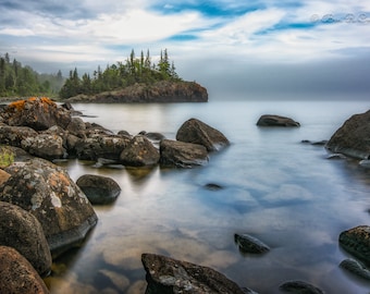 Minnesota Sunset on the North Shore of Lake Superior Near - Etsy