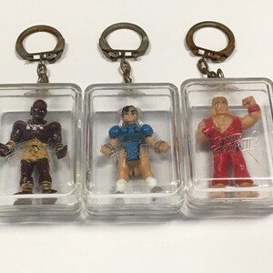 Vintage 1990's Street Fighter 2 Figure Keychain Lot Ken Masters Chun Li ...