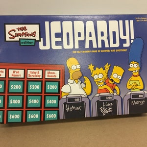 Like New Jeopardy the Simpsons Edition Jeopardy Board Game by Pressman ...