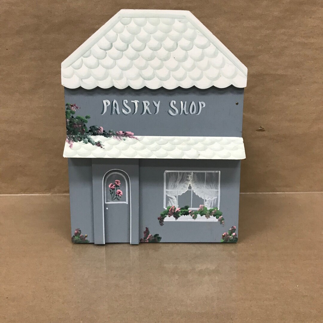 Whimsical Country Decorative Wooden Hand Painted Pastry Shop Storage ...