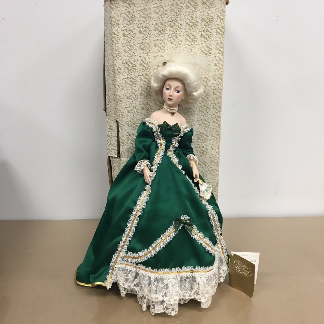 Vintage 1985 Franklin Heirloom Porcelain Doll Marie Antoinette in ...