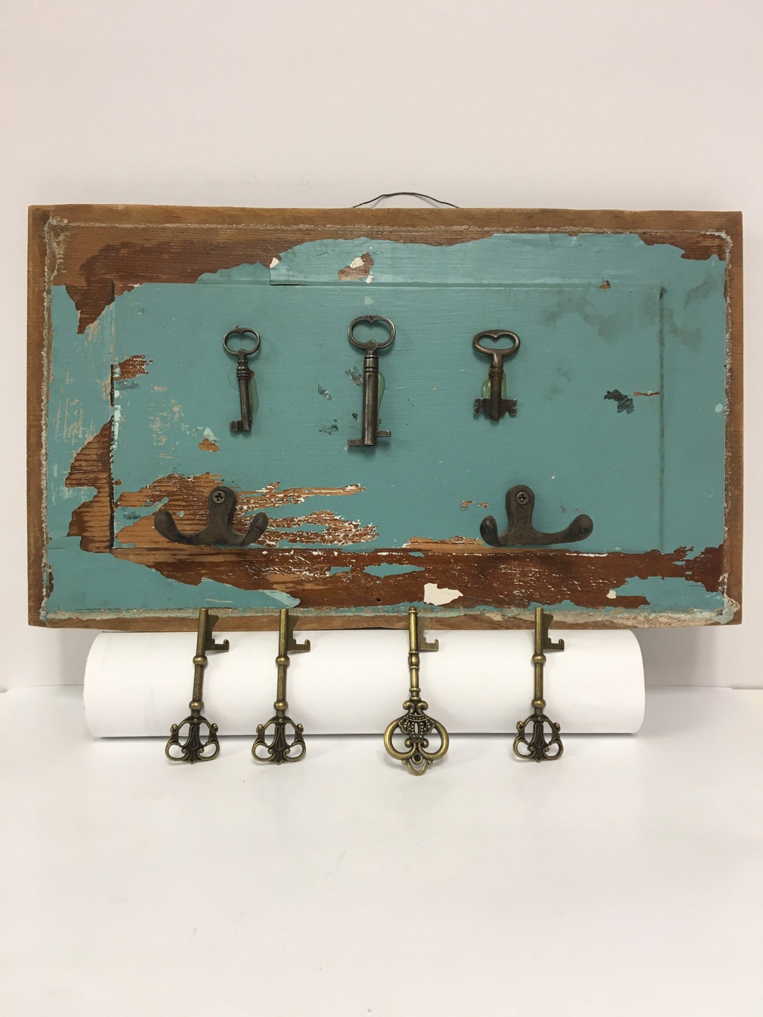 Vintage Modern Skeleton Key Wall Hanging Hook With Keys - Etsy