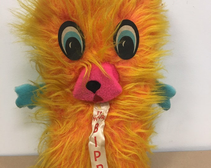 Rare Vintage 1960's Plush “i'm Your Bippy" Orange Green - Etsy