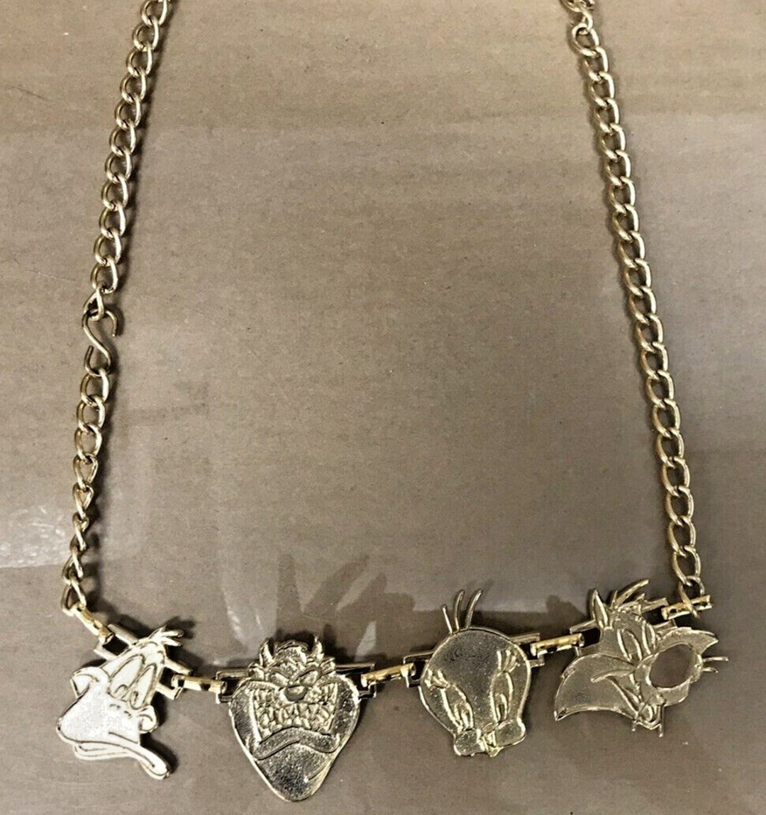 Warner Bros Looney Toons Chain Link Belt Necklace Daffy Taz Tweety ...