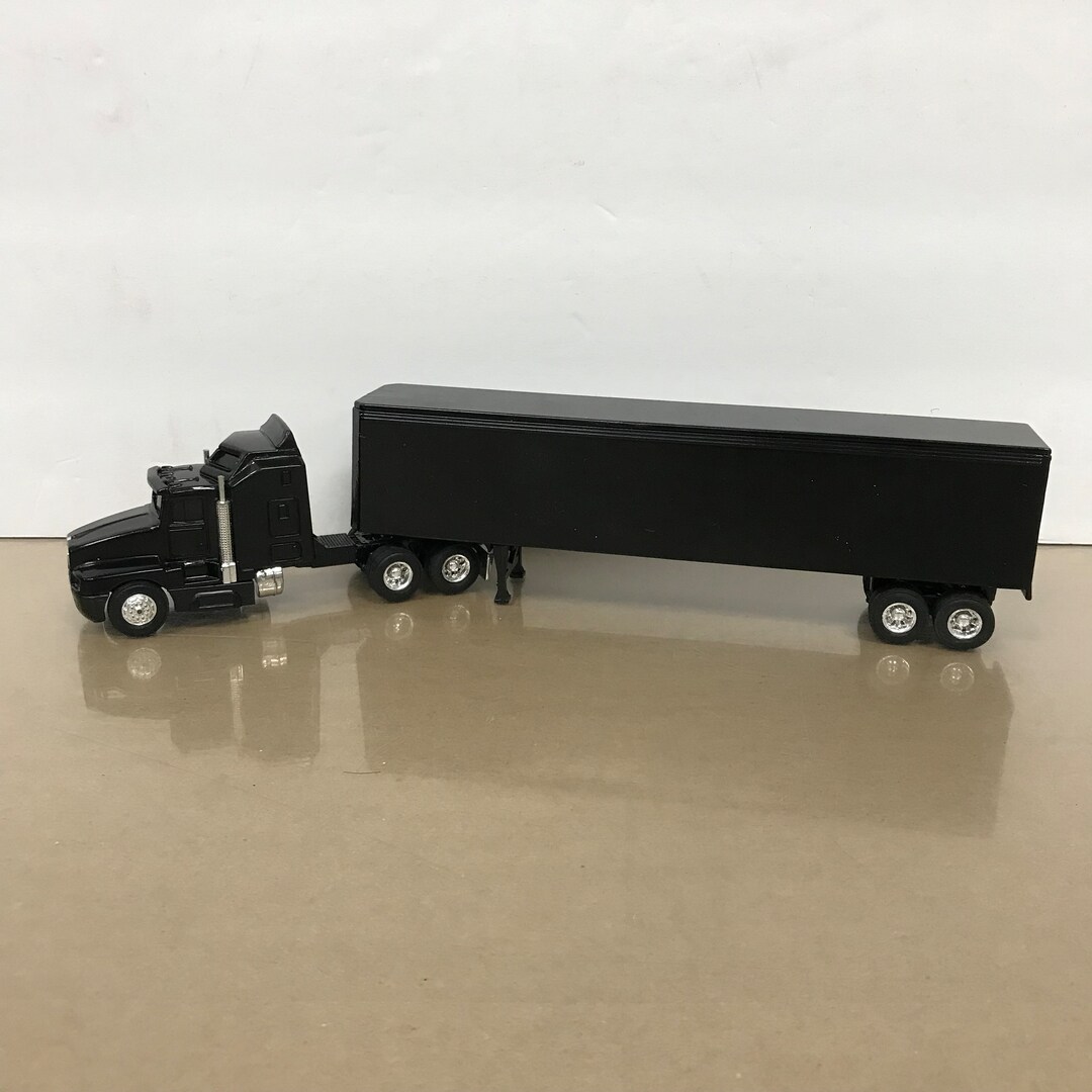Vintage Ertl Black Kenworth Diecast Toy Truck Tractor Trailer - Etsy