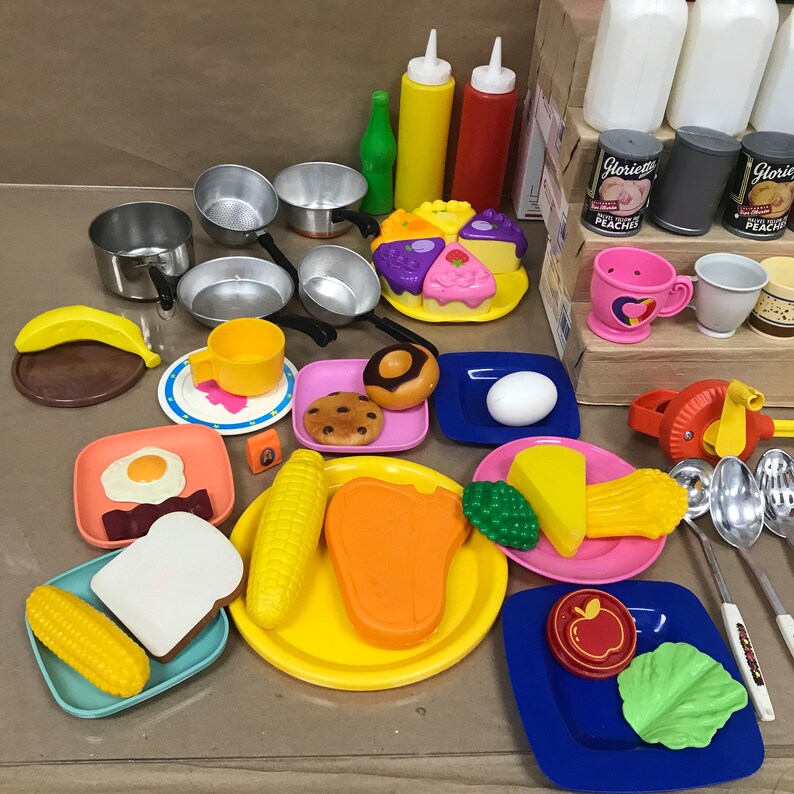 Vintage - Modern Huge Mixed Unbranded Plastic Pretend Kitchen Play Food ...