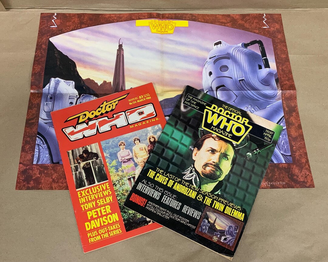 Vintage Doctor Who Official Magazine Lot of 2 With Poster Insert ...