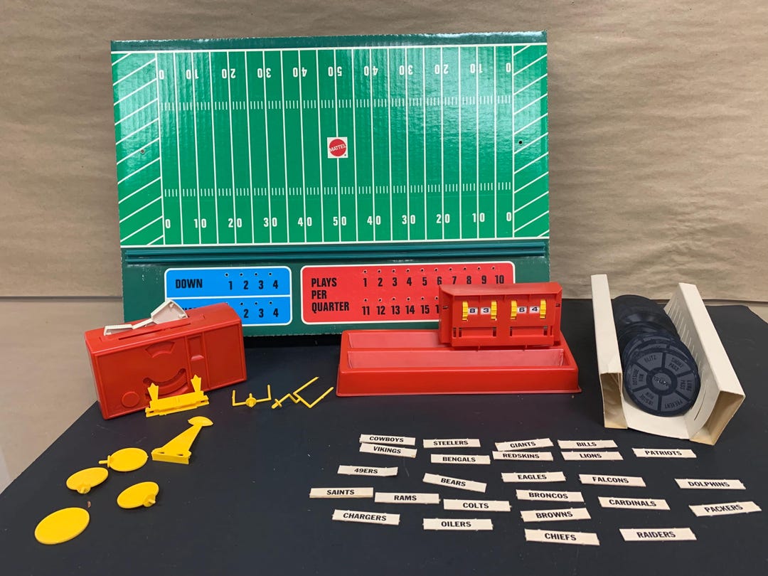 Vinatge 1971 Mattel Talking Football Offical Hear-it-happen Game 100% ...