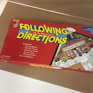Vintage 1990’s Retro Following Directions Reading Comprehension Board ...