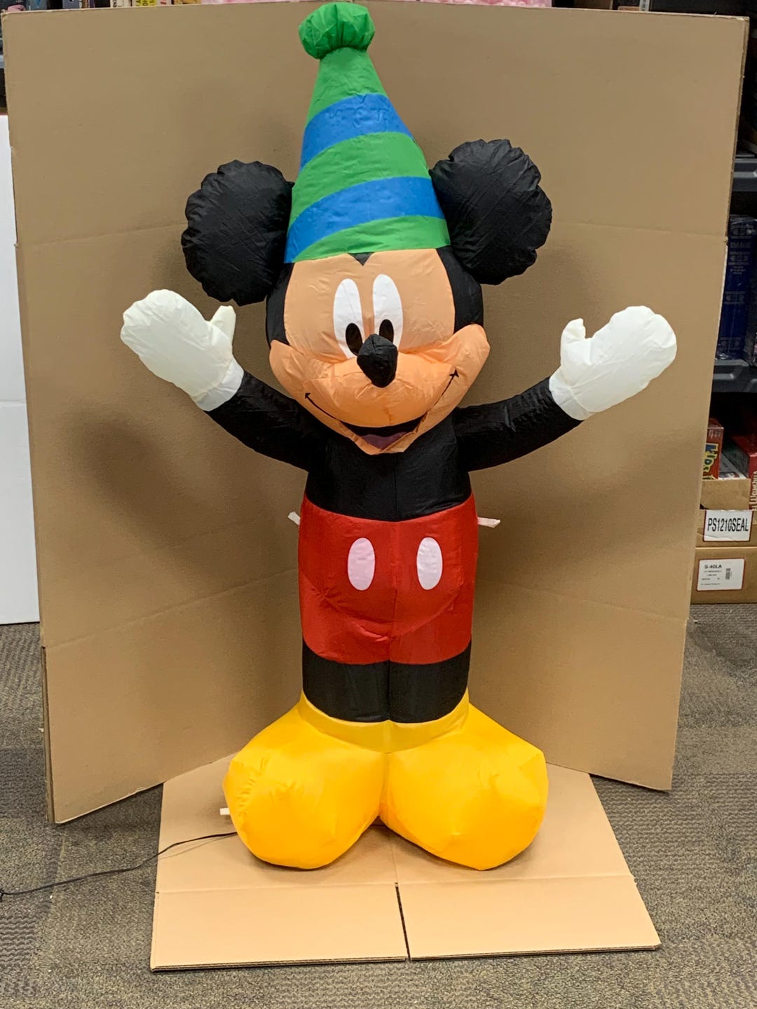 Disney 4ft Tall Mickey Mouse Birthday Party Inflatable Lights & Self ...