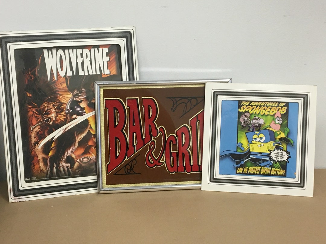 Vintage 3pc Wall Art Mancave Bar Gameroom Wolverine Bar & - Etsy