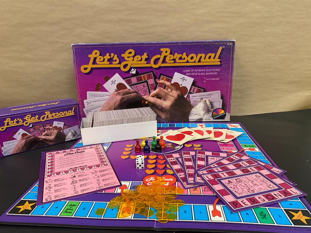 Vintage 1980's 1985 Let’s Get Personal Board Game 100% Complete in Box - Etsy