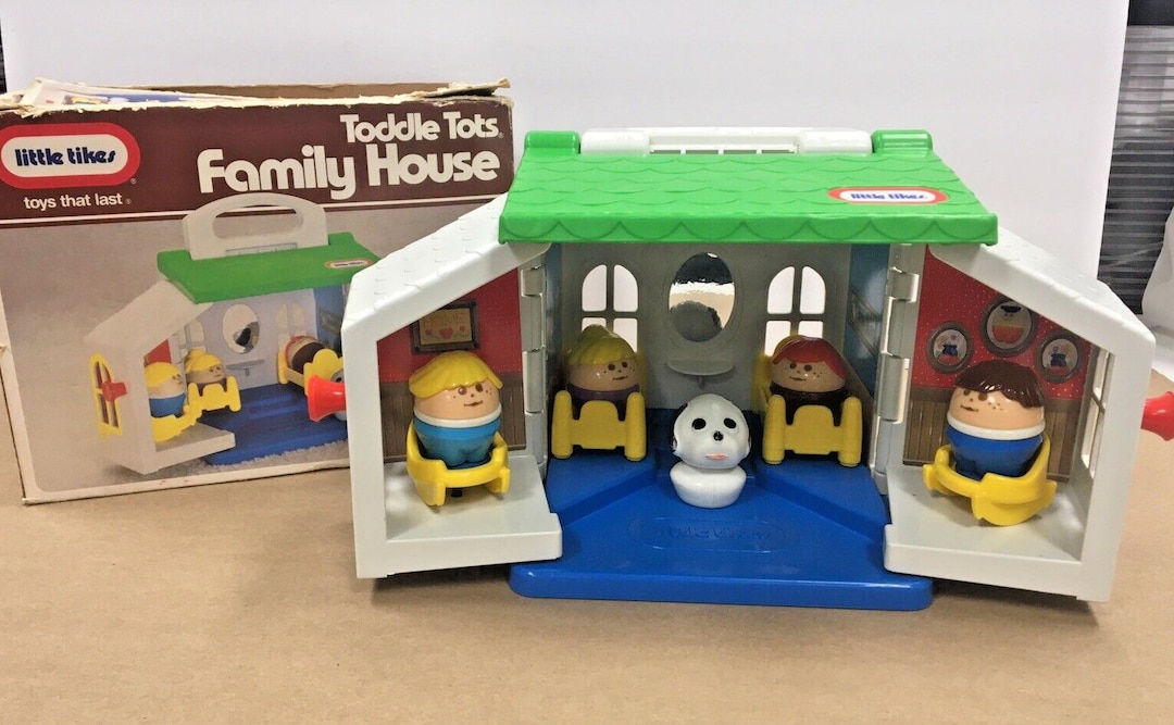 Vintage 80's 1986 Little Tikes Toddle Tots Family House Complete in ...