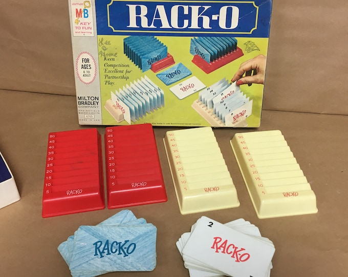 Vintage Rack-o Racko Card Game Complete in Original Box Milton Bradley ...