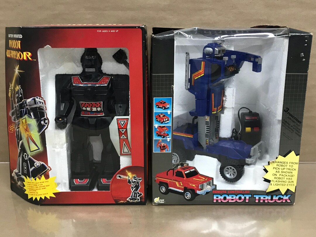 NIB Vintage 1980's Lot of 2 Royal Condor RC Robot Truck Soma Robot ...