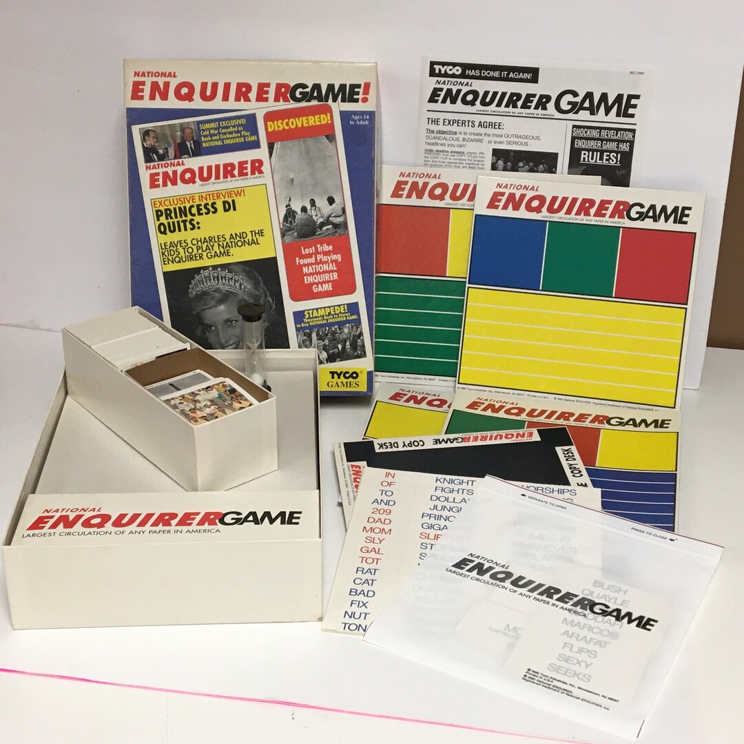 Vintage National Enquirer News Headline Game Princess Diana Ronald ...
