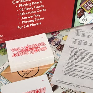 Vintage 1990’s Retro Following Directions Reading Comprehension Board ...