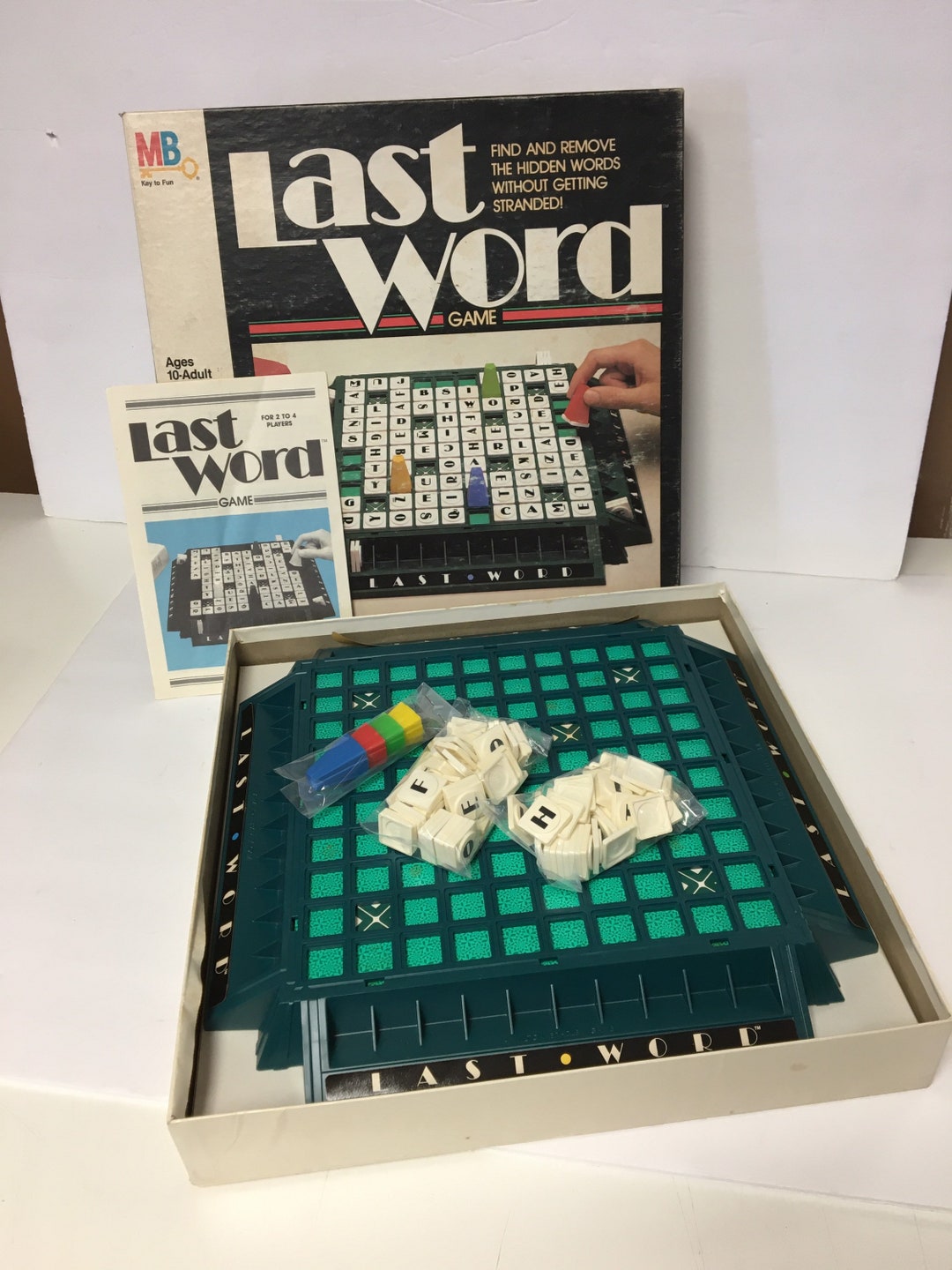 Vintage 1980's Retro 1985 LAST WORD Board Game by Milton Bradley From ...