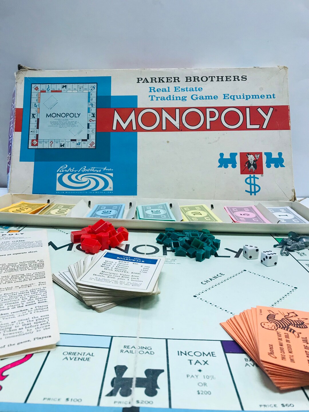 Vintage 1970’s Monopoly Board Game No 9 General Mills Complete - Etsy