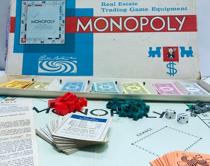 Vintage 1970’s Monopoly Board Game No 9 General Mills Complete - Etsy