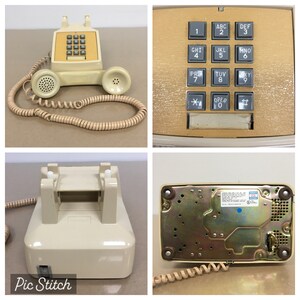Vintage Telephone Lot of 2 Cortelco Push Button Kellogg Rotary Landline ...