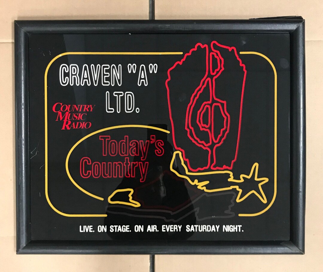 Vintage Craven “A” Todays Country Live on Stage Saturday Night Framed ...