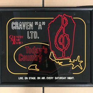 Vintage Craven “A” Todays Country Live on Stage Saturday Night Framed ...