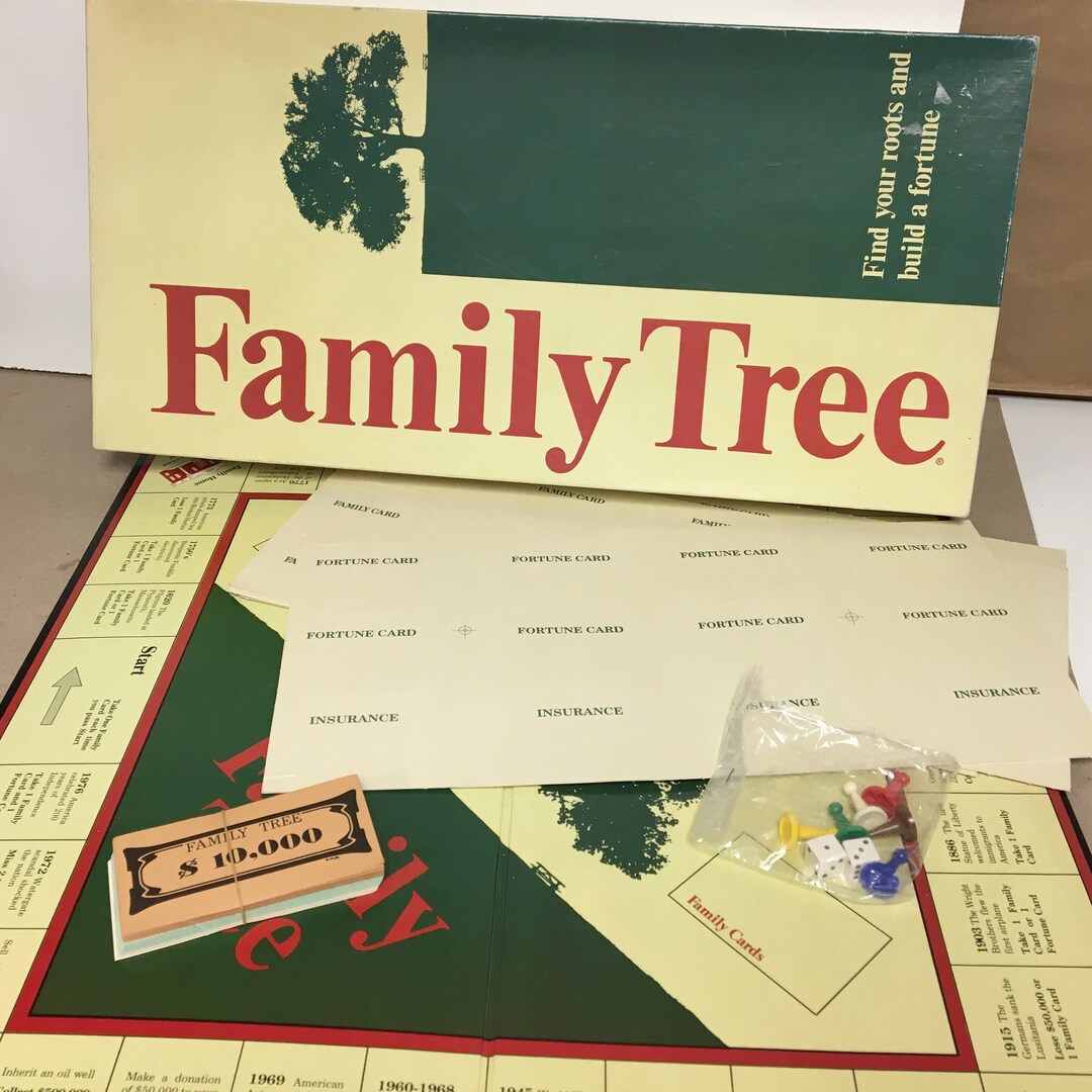Very Rare Vintage 1980's 1982 Family Tree Vintage Board Game Legacy ...