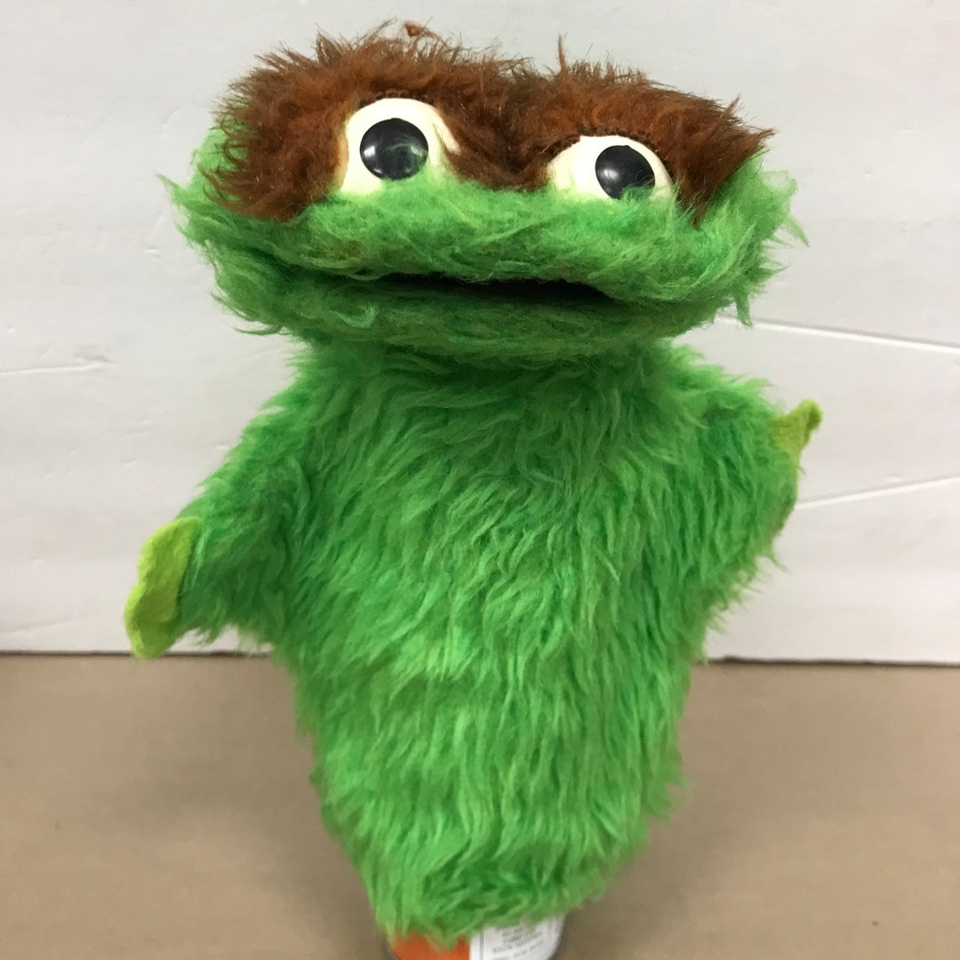 Vintage 1980s Oscar the Grouch Hand Puppet Gabriel Industries - Etsy