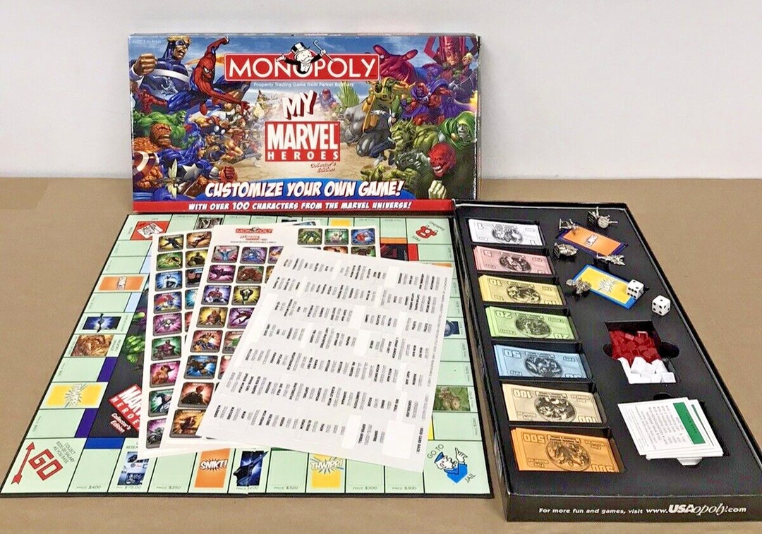 Monopoly My Marvel Heroes Collectors Edition Customize Your Own Game - Etsy