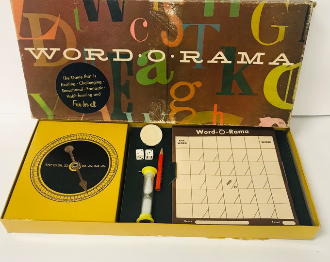 Rare Vintage 1960's Wordorama Word-o-rama Game 1313 by Sonwell Games - Etsy