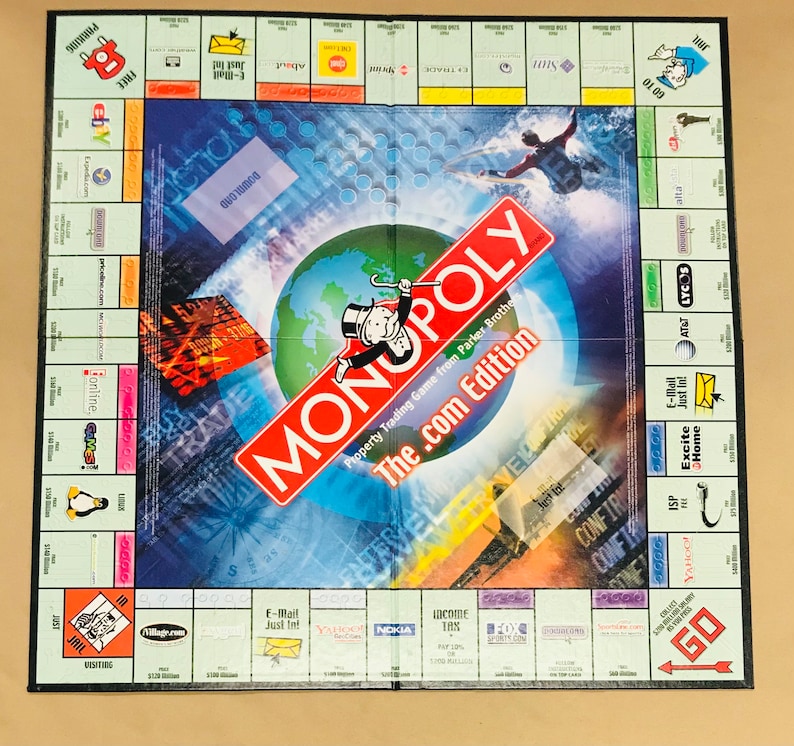 Monopoly the Dot .com Edition Parker Brothers Hasbro 2000 Complete ...