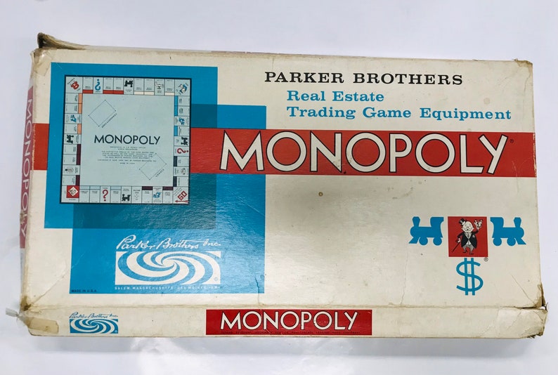 Vintage 1970s Monopoly Board Game No 9 General Mills Complete - Etsy