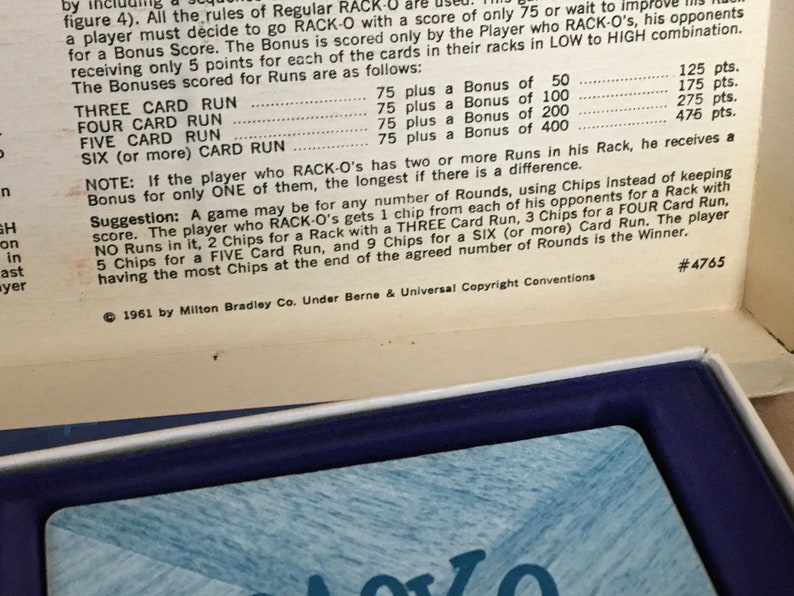 Vintage Rack-o Racko Card Game Complete in Original Box Milton | Etsy