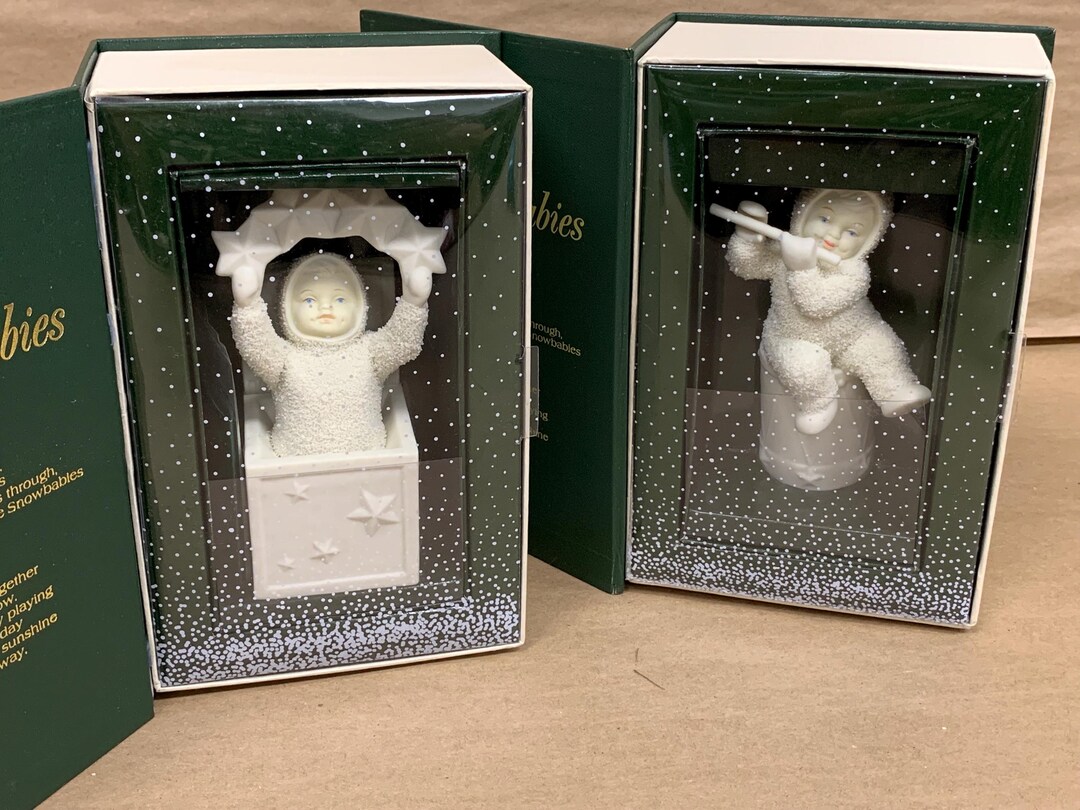 Vintage Snowbabies Figure Lot of 2 Star in the Box I'll Play A ...
