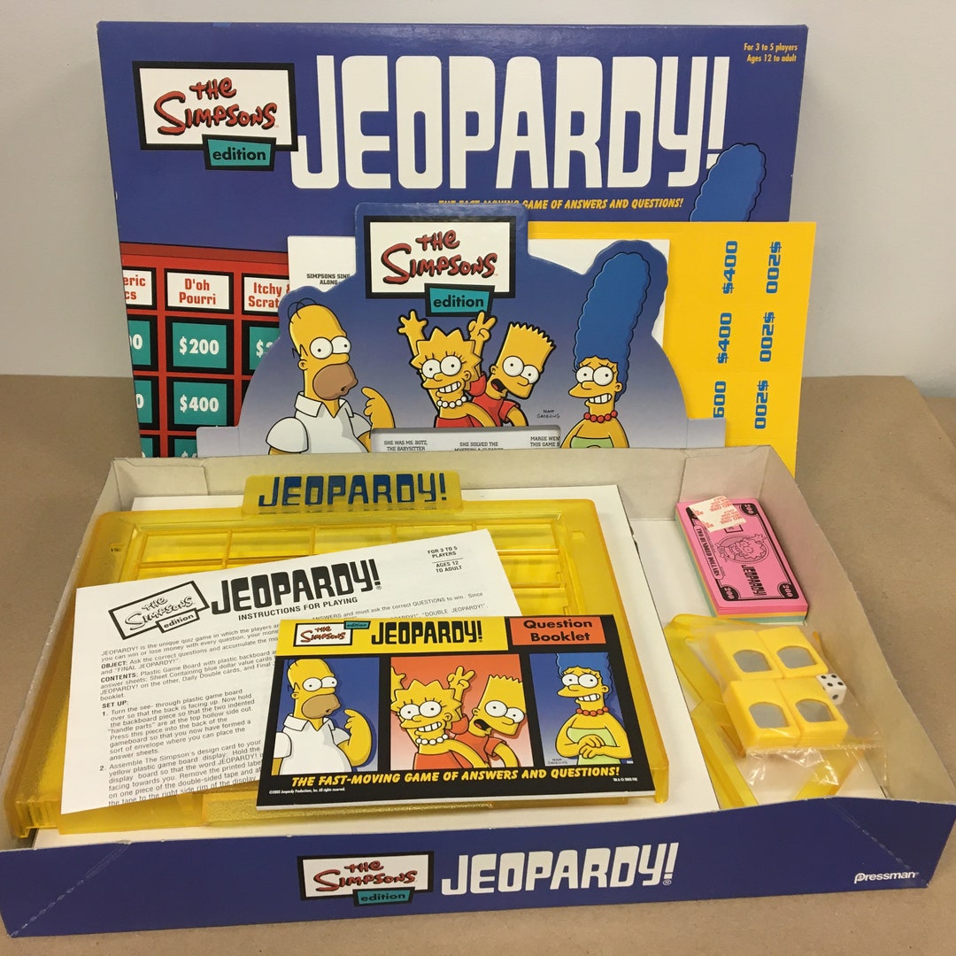 Like New Jeopardy the Simpsons Edition Jeopardy Board Game by Pressman ...